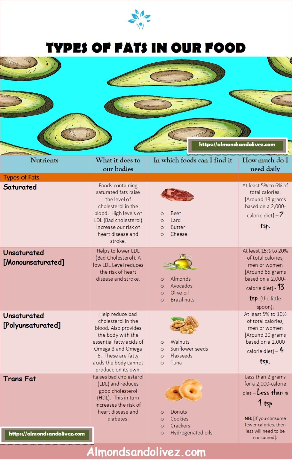 Fat, Who Me? Understanding the types of Fats in our Foods! - Almonds ...
